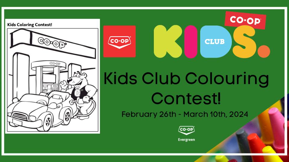 Kids Colouring Contest | Evergreen Co-op